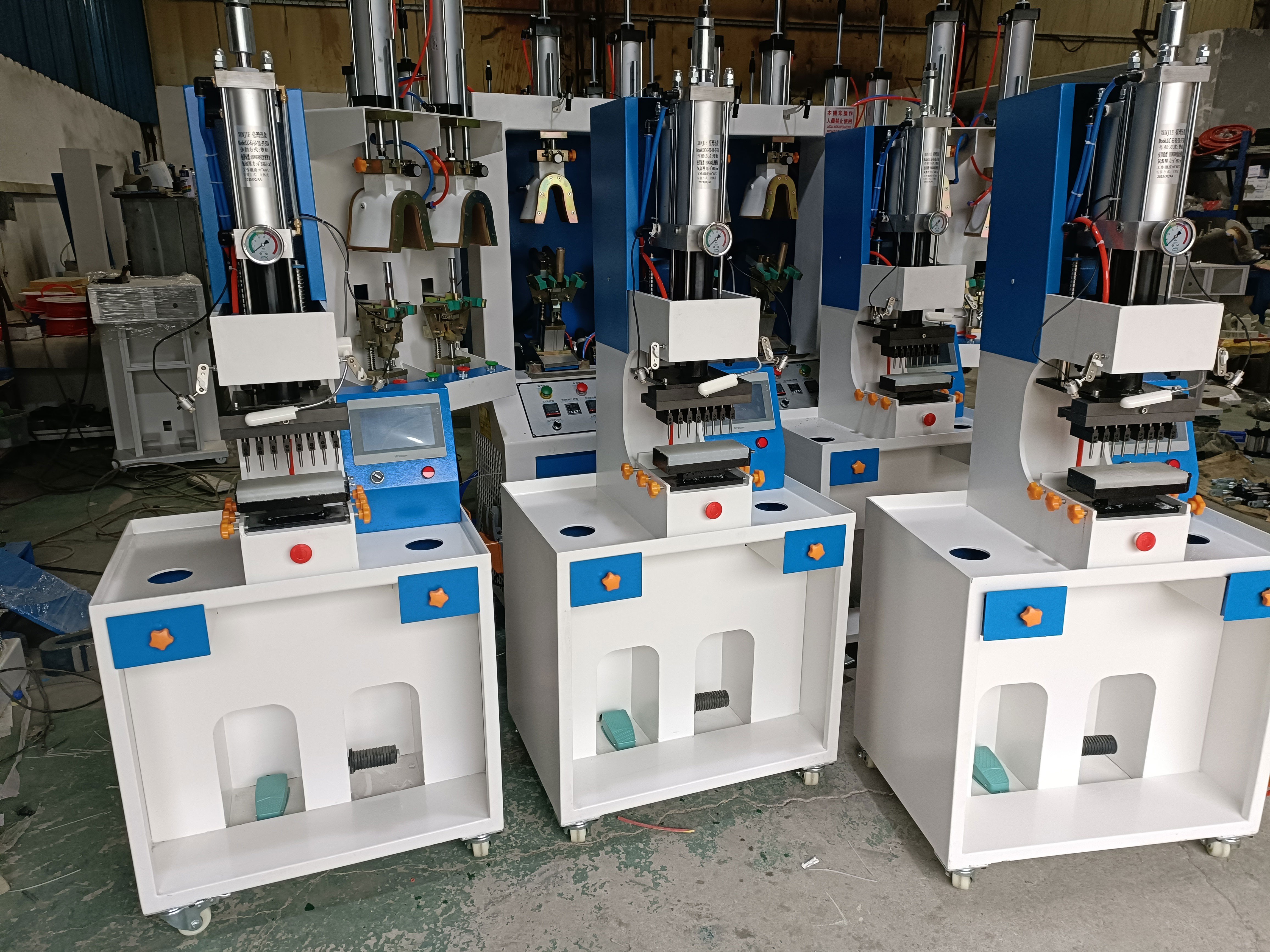 Pneumatic Shoelace Upper Fabric Multi Hole Punching Machine Sport Shoe ...